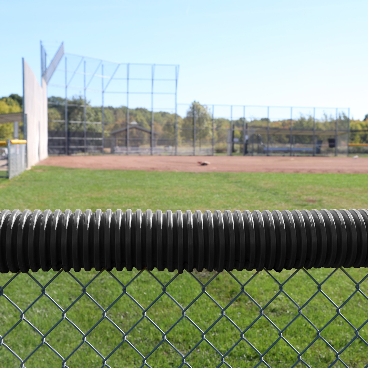 Baseball Fence Poly Cap 250' Fence Topper - Ready To Install (Black ...