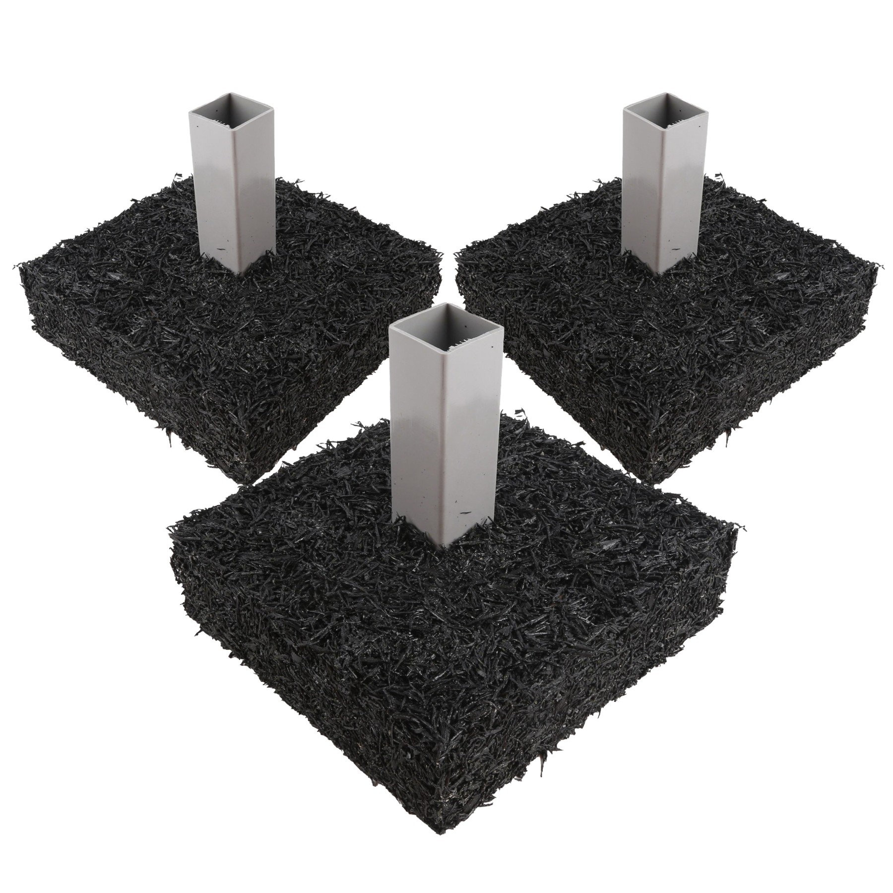 Set of 3 Pre-Assembled Baseball Base Anchor Foundation - 100% Recycled ...