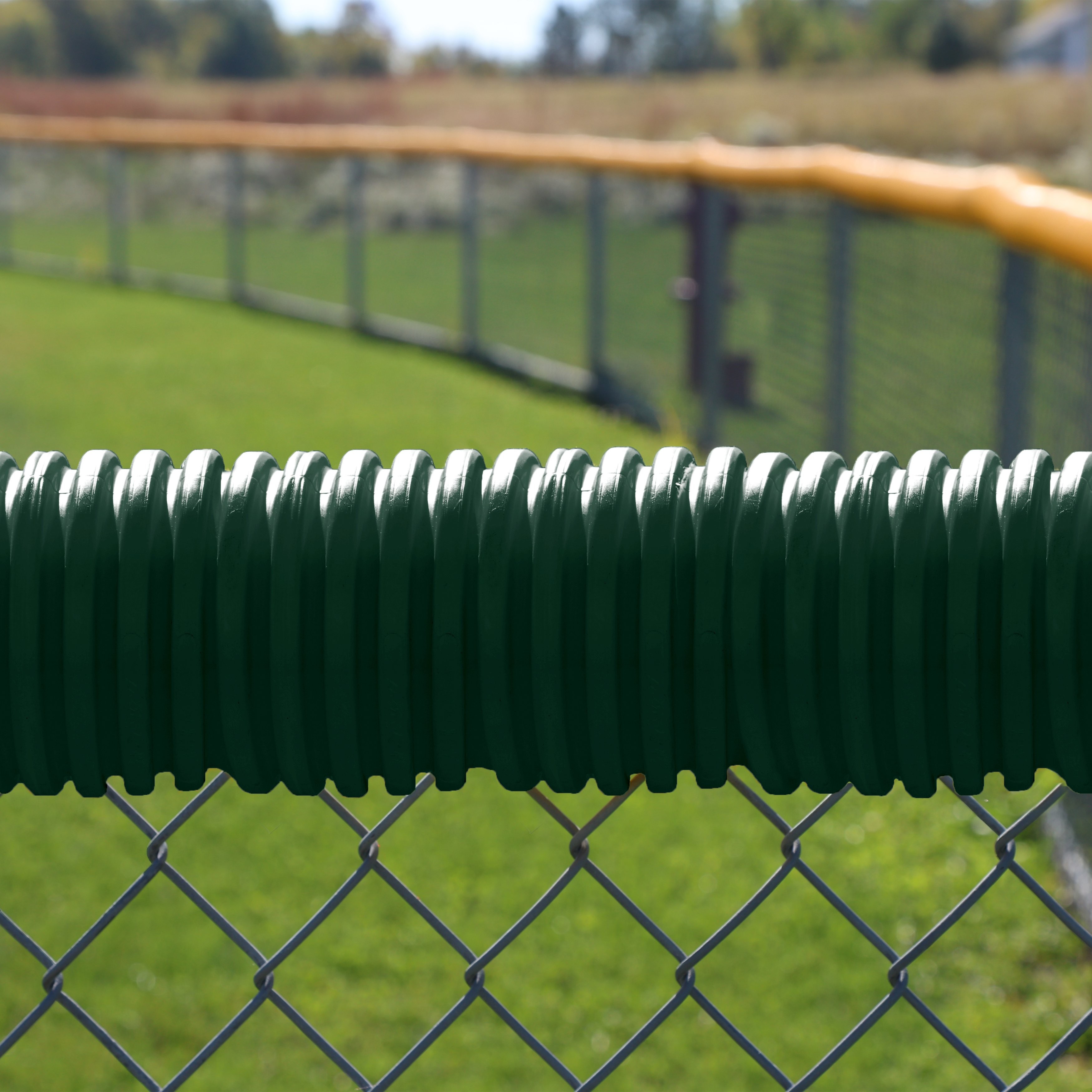 Baseball Fence Poly Cap 100' Fence Topper - Ready To Install (Green ...