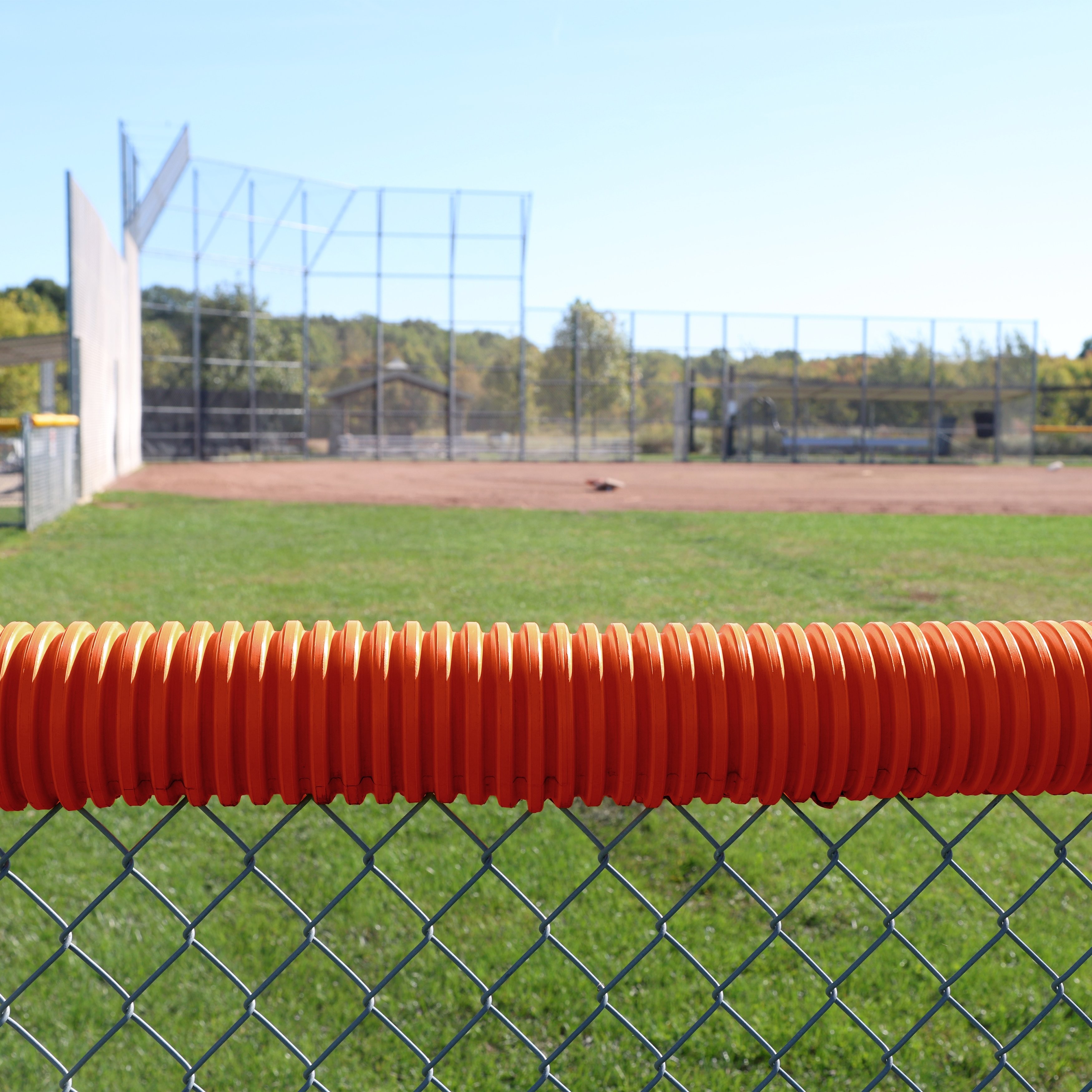 Baseball Fence Poly Cap 100' Fence Topper - Ready To Install (Orange ...