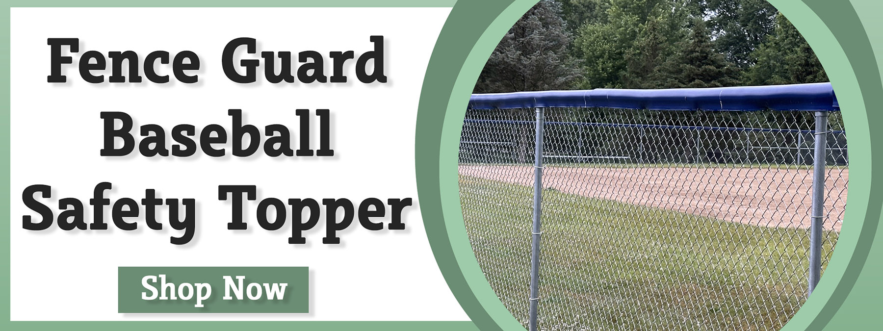 Baseball Safety Fence Topper for Chain Link Fence | Baseball Fence Topper